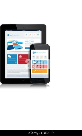 Vector, Tablet, Web, Internet, Smartphone, App Stock Vector Image & Art ...