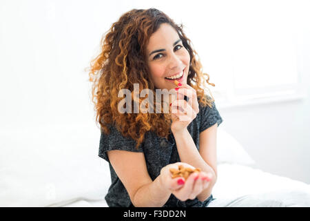 Woman eating healthy food Stock Photo - Alamy