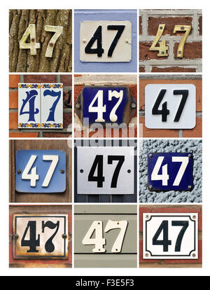 Number 47 (number forty-seven) Anniversary celebration design with a ...