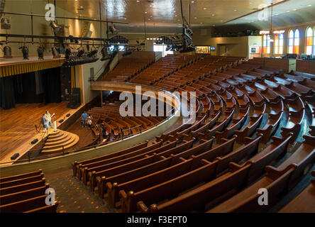Seats and stage at the Ryman Auditorium former home of the Grand Ole ...