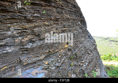 Layers of iron ore formed in the earth Stock Photo - Alamy