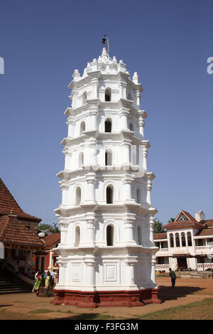 Lamp Tower, Deepdaan, Deep Stambha in front of the Shantadurga Temple ...