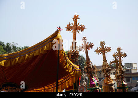 Syrian Christian procession decorative crosses Marthoman Cheriyapally ...