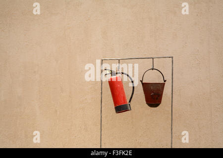 Fire extinguisher and Sand bucket Stock Photo: 72439855 - Alamy
