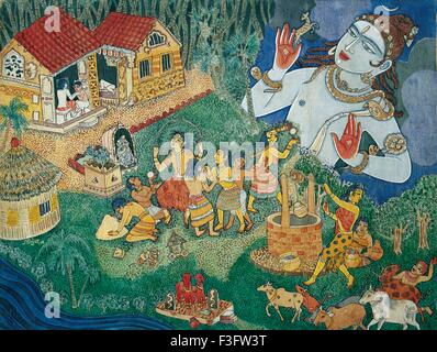 Artist S. Rajam hindu belief hinduism art meditation yoga artist ...