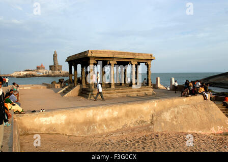 Pillared Mandapa, Vivekananda Rock Memorial and 131 feet (40m) high ...