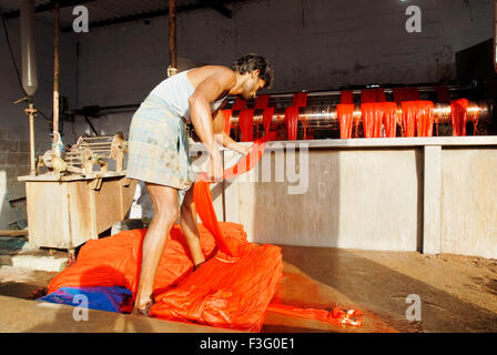 Fabric dyeing ; winch dyeing old machine ; garment factory ; Tirupur ...