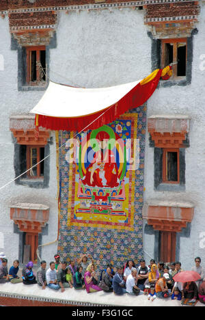 Hemis festival celebration at Hemis Gompa ; Hemis ; Leh ; Ladakh ...