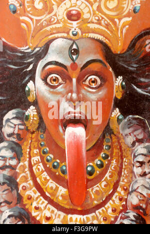 miniature painting of goddess durga, india Stock Photo - Alamy