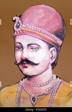 Portrait of Tatya Tope great freedom fighter of India's first war of Independence Indian Mutiny ...