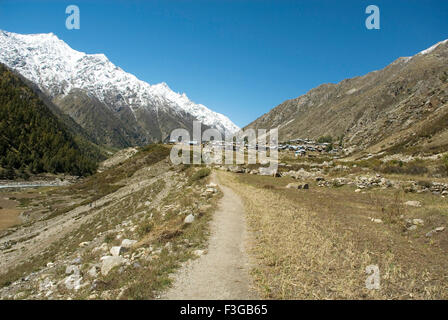 Citkul village at Sangla Valley, Himachal Pradesh, India, Asia Stock ...