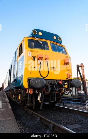 Driving cab of Class 50 diesel loco 50035 at Kidderminster station on ...