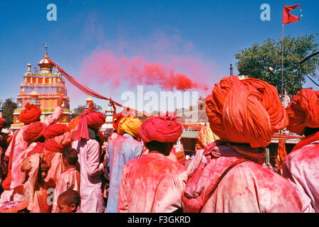 Devotees of Lord Maskoba or Mhasoba performing a ritual ; Maharashtra ...