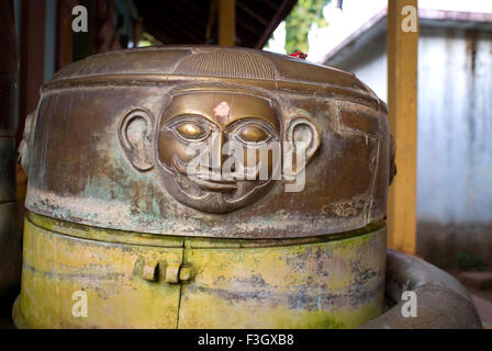 Shivalinga in brass at Velneshwar temple ; Taluka guhagar ; District ...