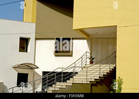 Open stair case of building at Rajkot, Gujarat, India, Asia Stock Photo ...
