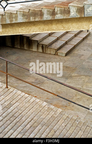 Three open stair cases of a commercial building entrance at Rajkot ...