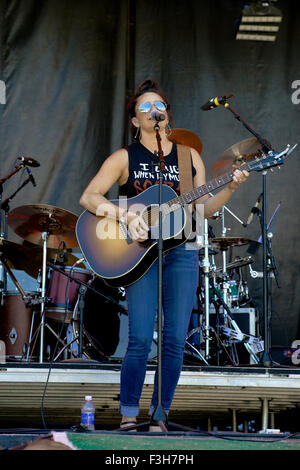 Angleena Presly in performance at the annual Kicker Country Stampede ...