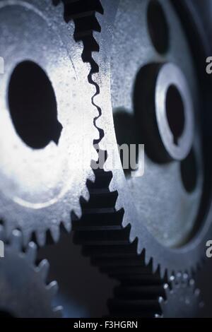 Metal cogs, close up Stock Photo - Alamy