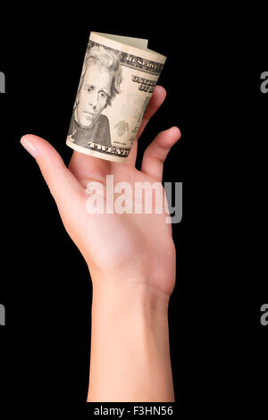 Hand Holding 20 Dollar Bill Stock Photo - Alamy