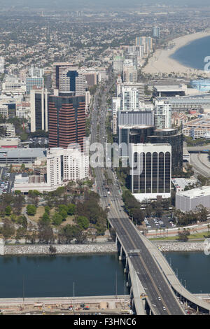 Aerial view Long Beach California Stock Photo - Alamy