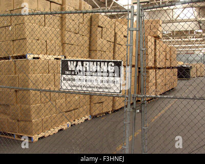 customs bonded area sign Stock Photo - Alamy