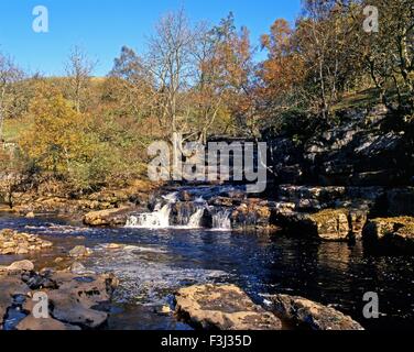 View along the river towards Kisdon Falls Waterfall, Keld, Yorkshire ...