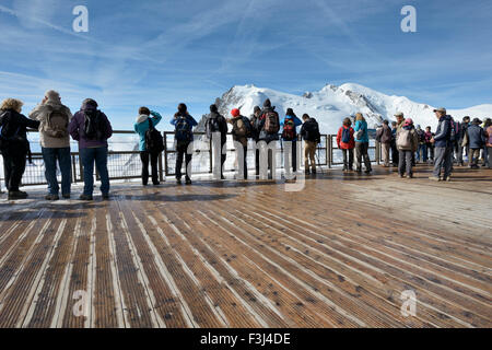 Viewing platforms and walkways, Aiguille du Midi, Mont Blanc Massif ...