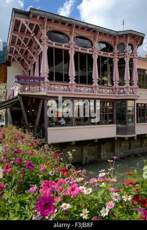 Art Deco Cafe, Place Balmat, Chamonix Mont Blanc, French Alps, Haute ...