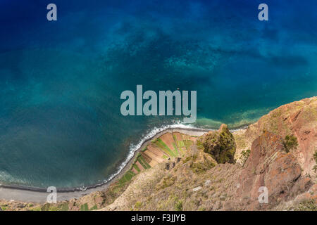 600 Meter high cliffs of Gabo Girao at Madeira Island, Portugal Stock ...