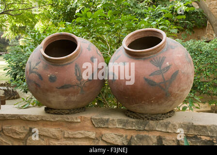 Traditional ancient large size earthen pots at Manvar resort at ...
