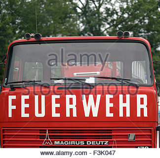 Front view of a german fire truck Stock Photo: 222599373 - Alamy