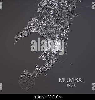 Map of Mumbai City in India Stock Photo - Alamy
