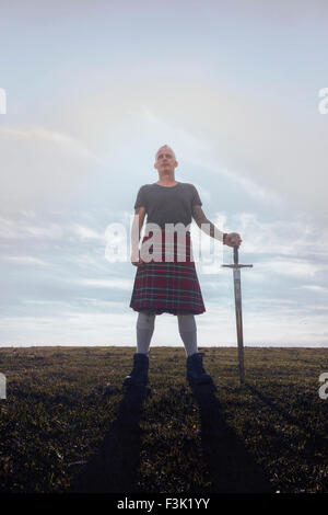 Highlander Scottish Scot Warrior Sword Shield Stock Photo: 103065000 ...