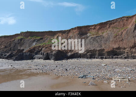 Coastal Erosion at Mappleton Sands - Yorkshire Coast, England, UK Stock ...