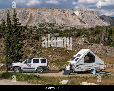 A-frame trailer in campsite #2, Sugarloaf Campground, Snowy Range ...