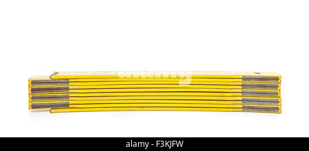 Standard folding meter stick. All on white background Stock Photo - Alamy
