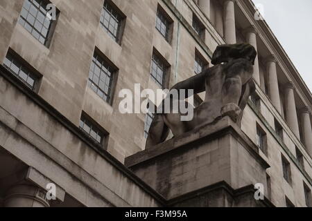 Ministry of Defence MOD Building Statues off Whitehall in London UK ...