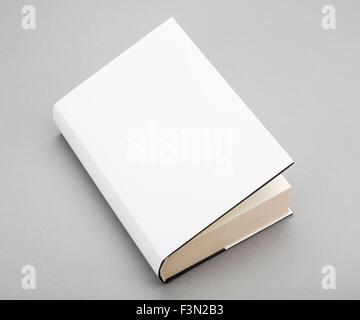 Thick Blank book with ajar white cover Stock Photo - Alamy