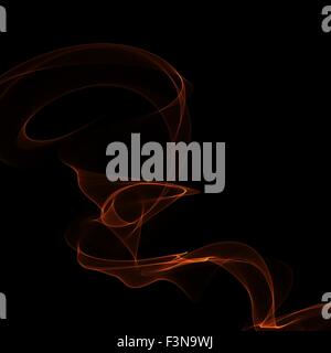 Hot bright fiery smoke on black Stock Photo - Alamy