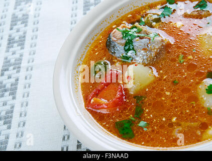 Caldo de Peixe - Angolan fish soup. African cuisine Stock Photo - Alamy