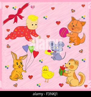 baby rabbit toy Stock Vector Image & Art - Alamy