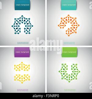 Vector set of colored flat tech patterns Stock Vector Image & Art - Alamy