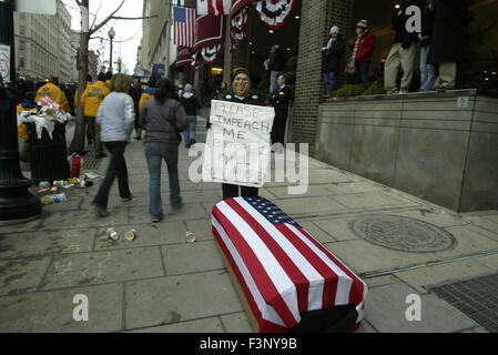 Protesters during the inauguration of George W Bush on Thursday January ...
