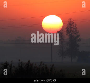 Tancheng, China's Shandong Province. 11th Apr, 2022. Farmers tend ...