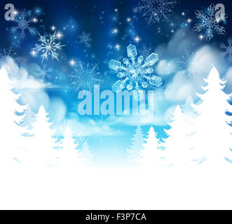 Winter Snow Flake abstract Background, illustration render Stock Photo ...