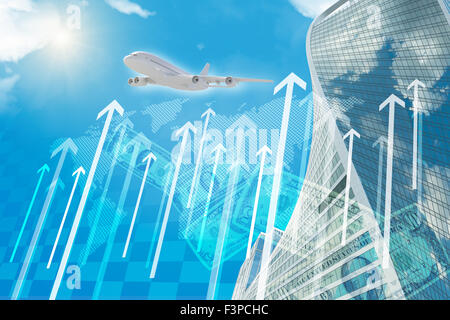 Business center with words and arrows Stock Photo - Alamy