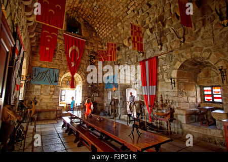 Interior of the English Tower at the castle of St. Peter's, Bodrum ...