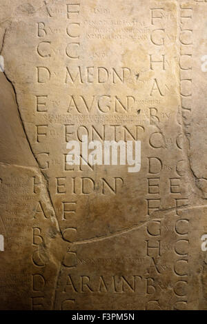 National Roman Museum - ancient calendar Stock Photo - Alamy