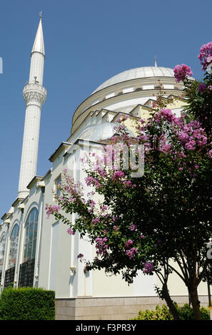 Minaret of Ebu Beker Mosque, Xhamia e Madhe Shkodër, Albania Stock ...