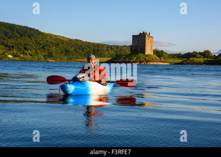 Kayaking around Castle Stalker, near Appin, Argyll & Bute, Scotland ...